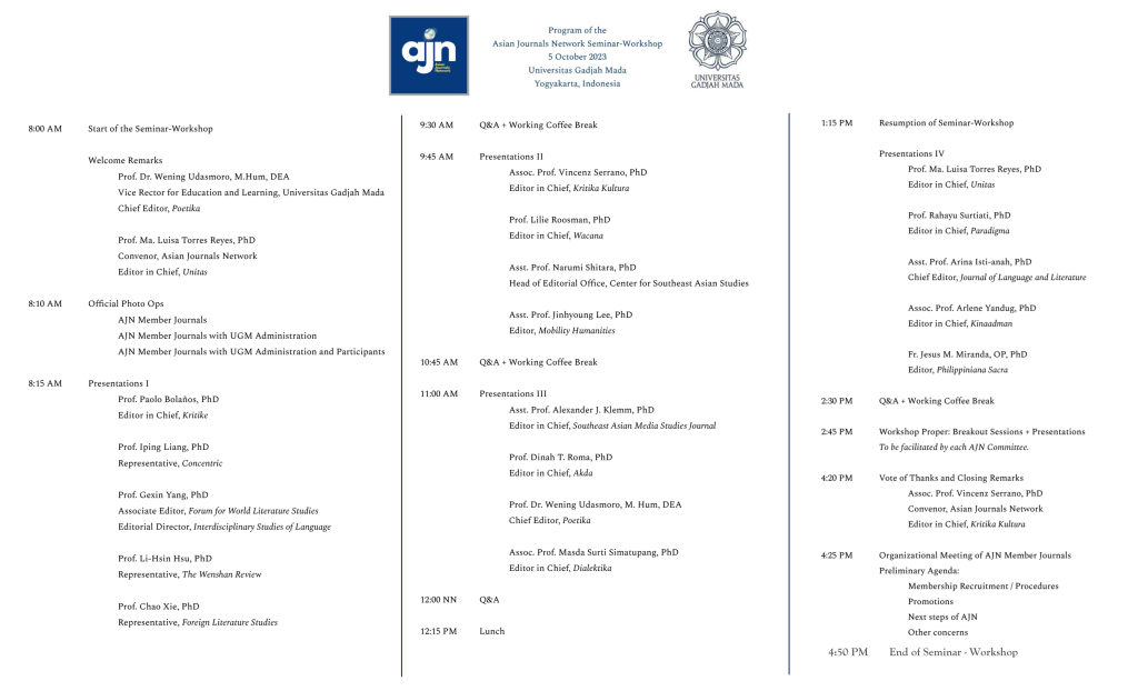 Schedule – AJN – Critical Island Studies Consortium